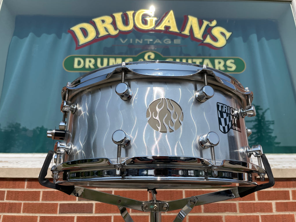 Trick 6x14 Vented Snare Drum Aluminum Shell GS007 Throw-Off – Drugan's ...