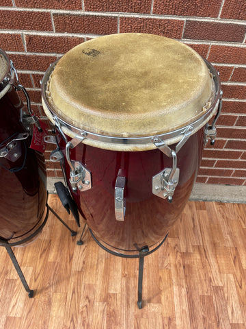 Toca Wood Conga Set of 3 w/ Stands - Requinto, Quinto, & Tumba – Drugan ...