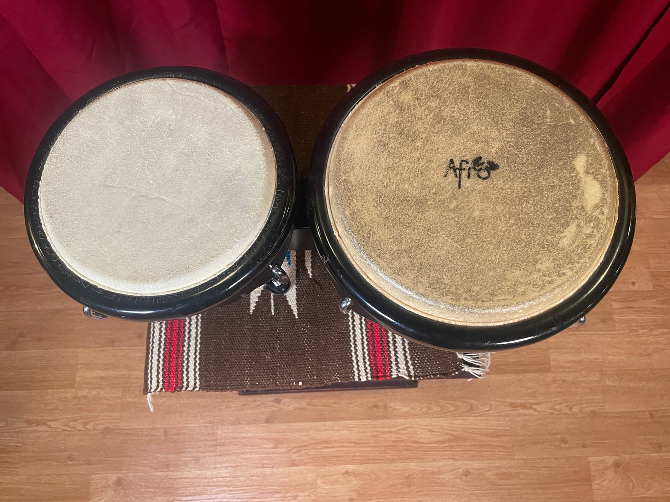 Afro Fiberglass Bongo Set Black Bongos – Drugan's Drums & Guitars