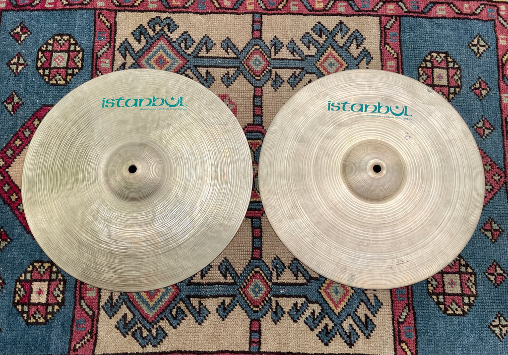 14" Istanbul Pre-Split Green Label Hi-Hat Cymbal Pair 1002g/1044g ...