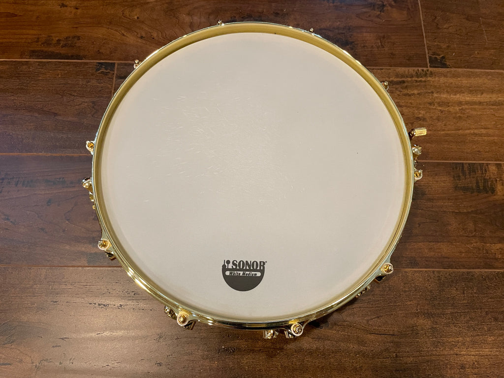 Sonor Artist Series 5x14 Brass Snare Drum Gold – Drugan's Drums & Guitars