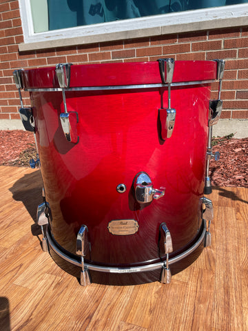 Pearl Session Custom Drum Set Cranberry Fade Red Burst 20/12/14 ...