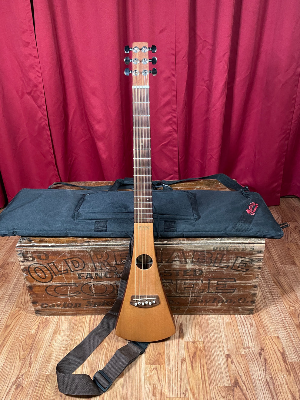 Martin Backpacker Steel String Acoustic Travel Guitar with Gig Bag ...