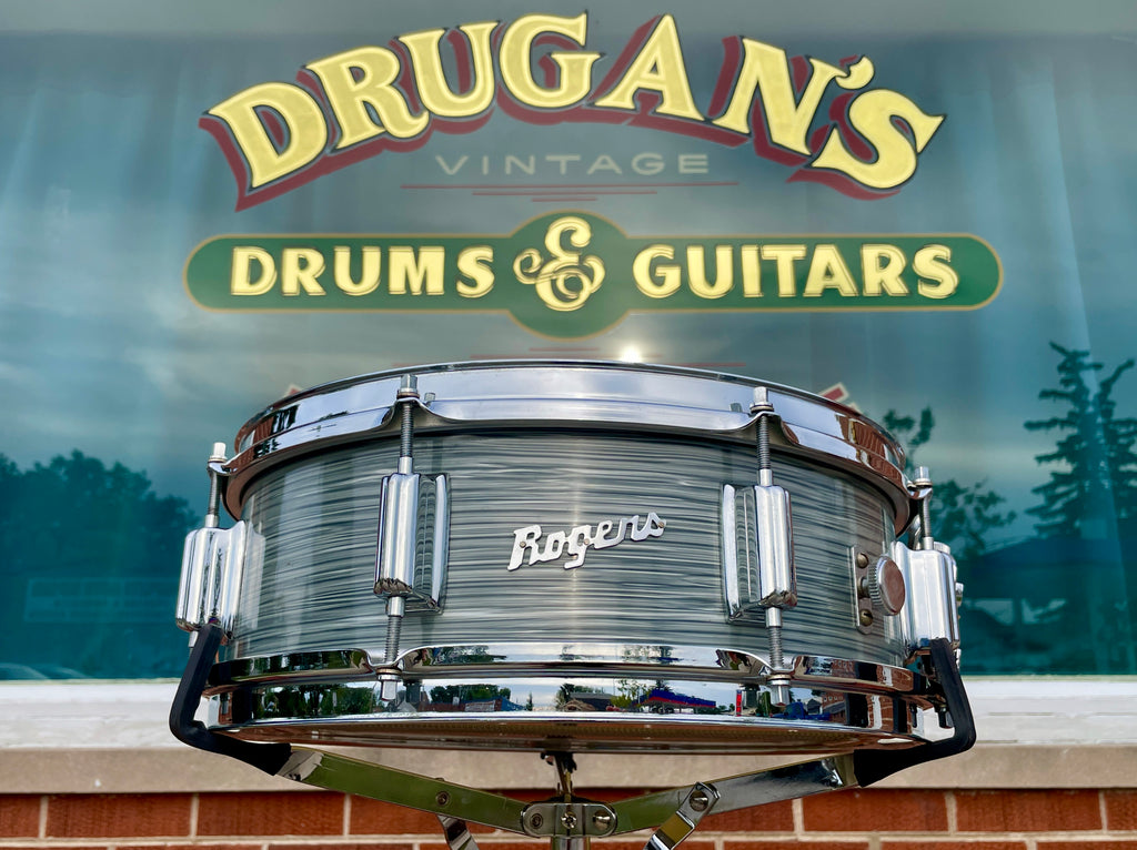 1960s Rogers Powertone 5x14 Steel Gray Ripple Pearl Cleveland – Drugan ...