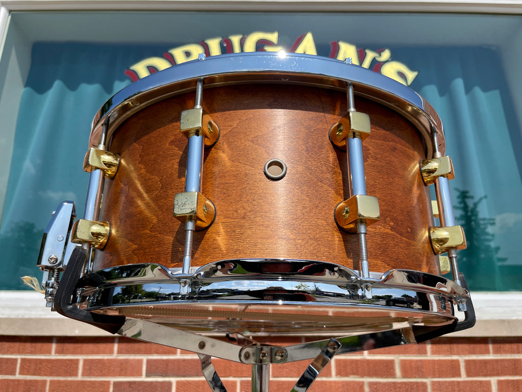 Premier 7x14 Signia Maple Snare Drum Natural 10-Lug – Drugan's Drums ...