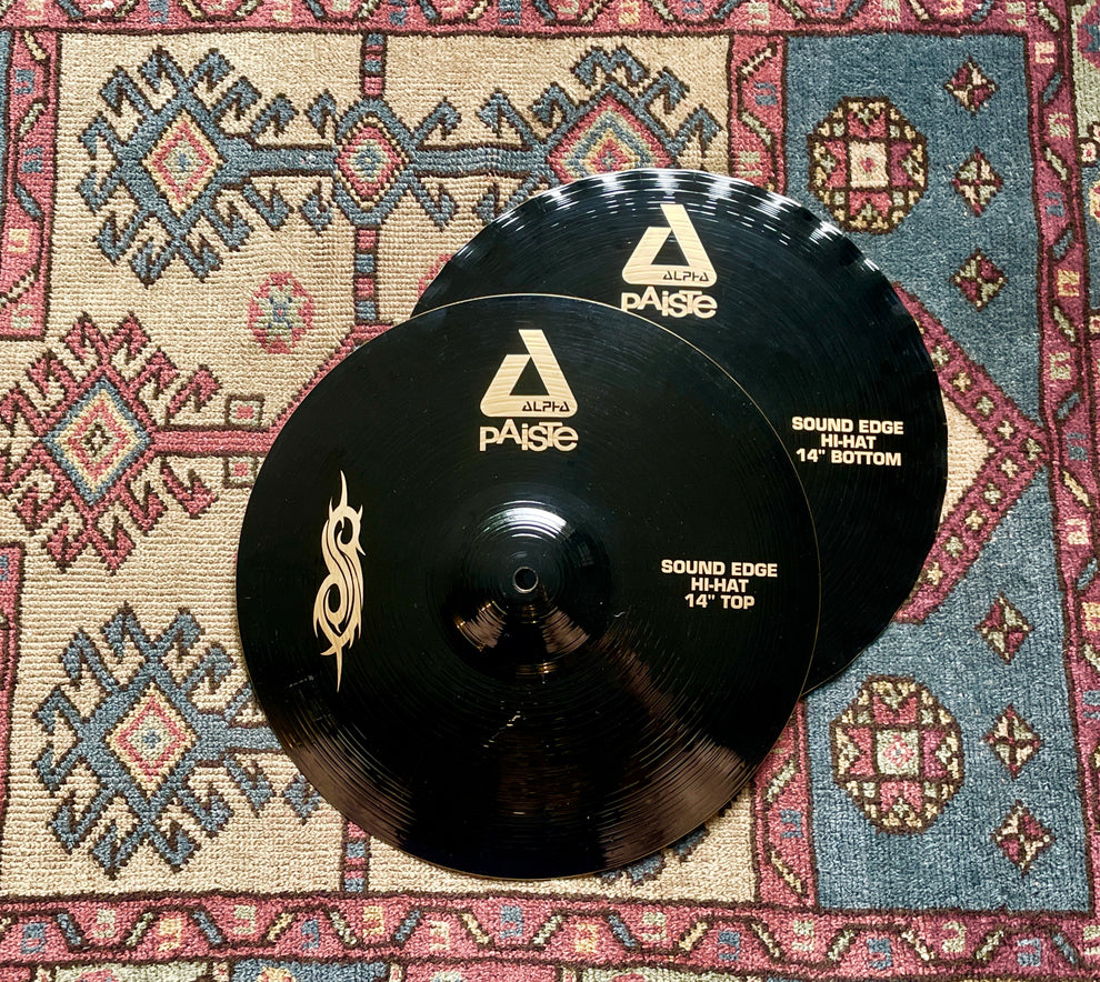 14" Paiste Black Alpha Slipknot Edition Sound Edge Hi-Hat Cymbal Pair ...