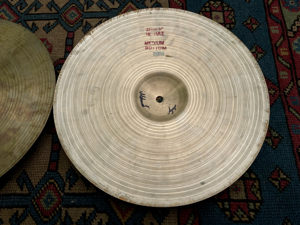 14" Istanbul Pre-Split Green Label Hi-Hat Cymbal Pair 1002g/1044g ...