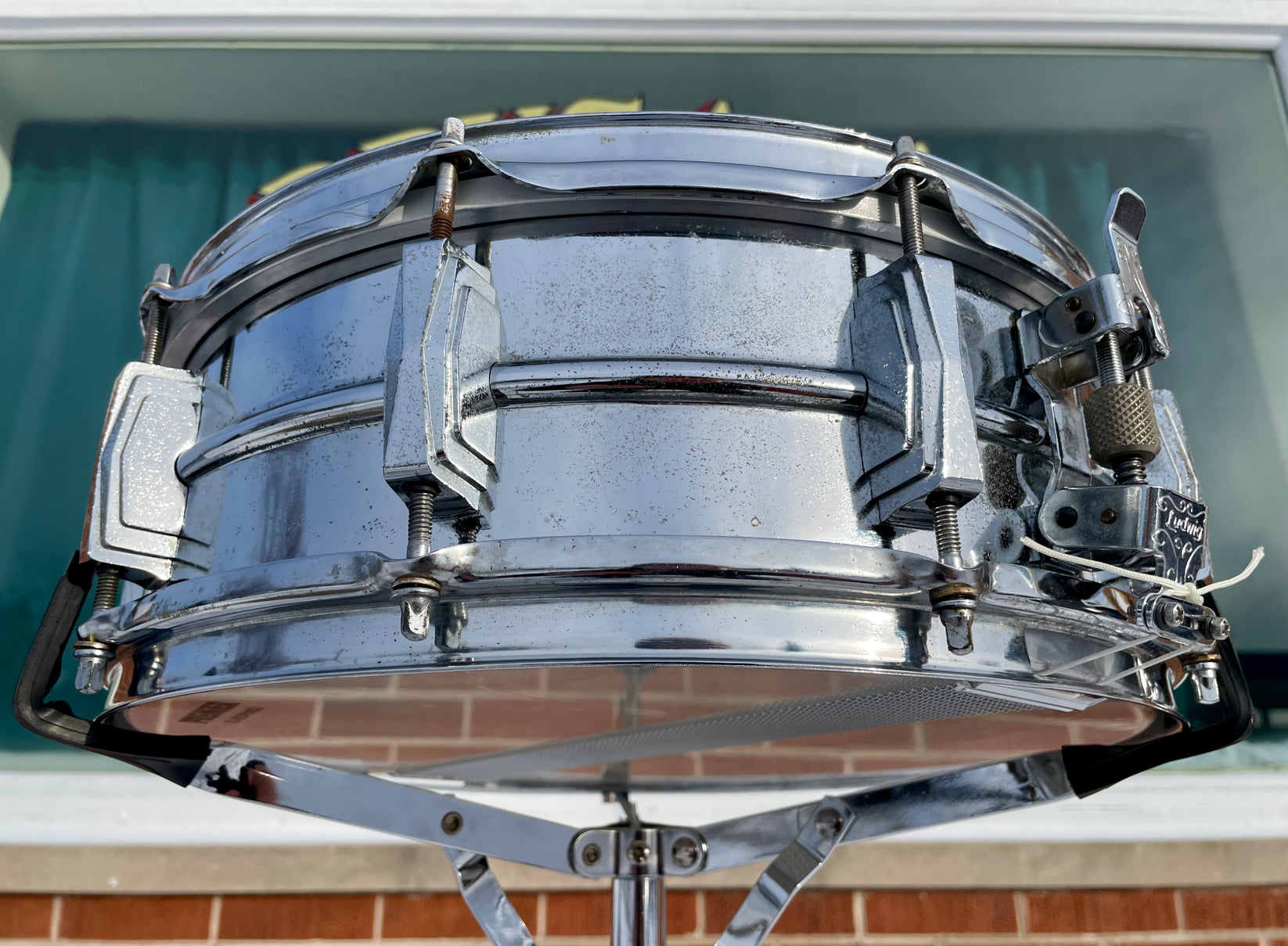 1960s Ludwig 5x14 LM400 Supraphonic Keystone Millennium P86C Throw-Off ...