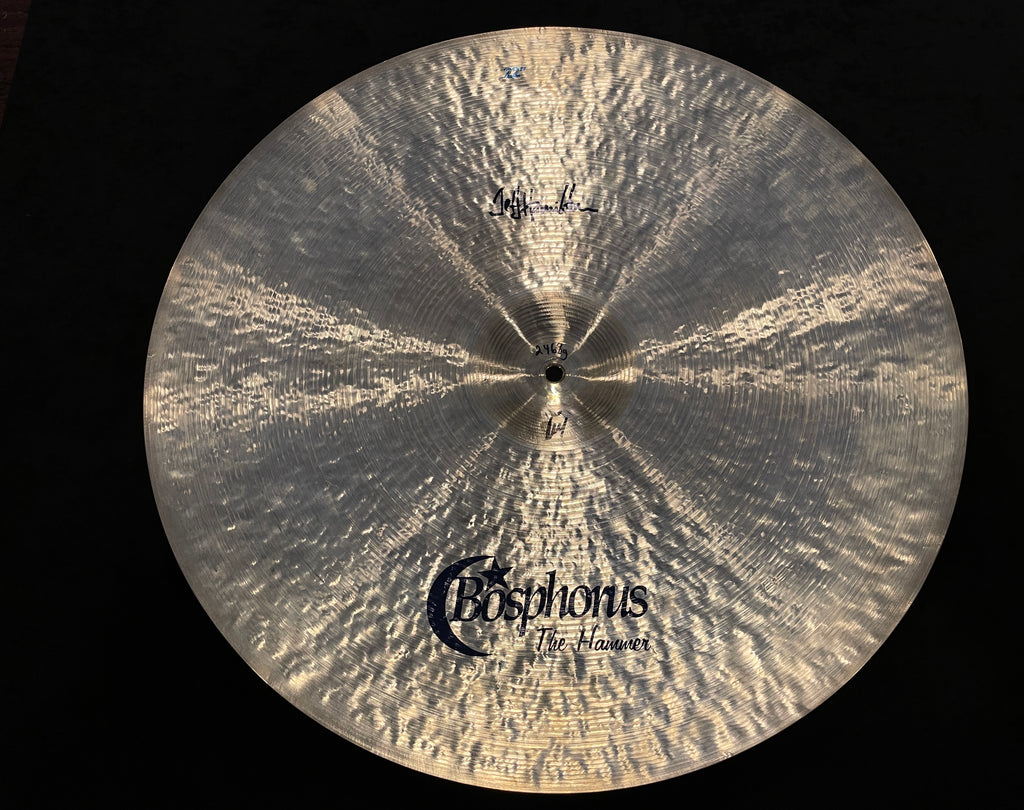 22" Bosphorus The Hammer Jeff Hamilton Ride Cymbal 2468g *Video Demo ...