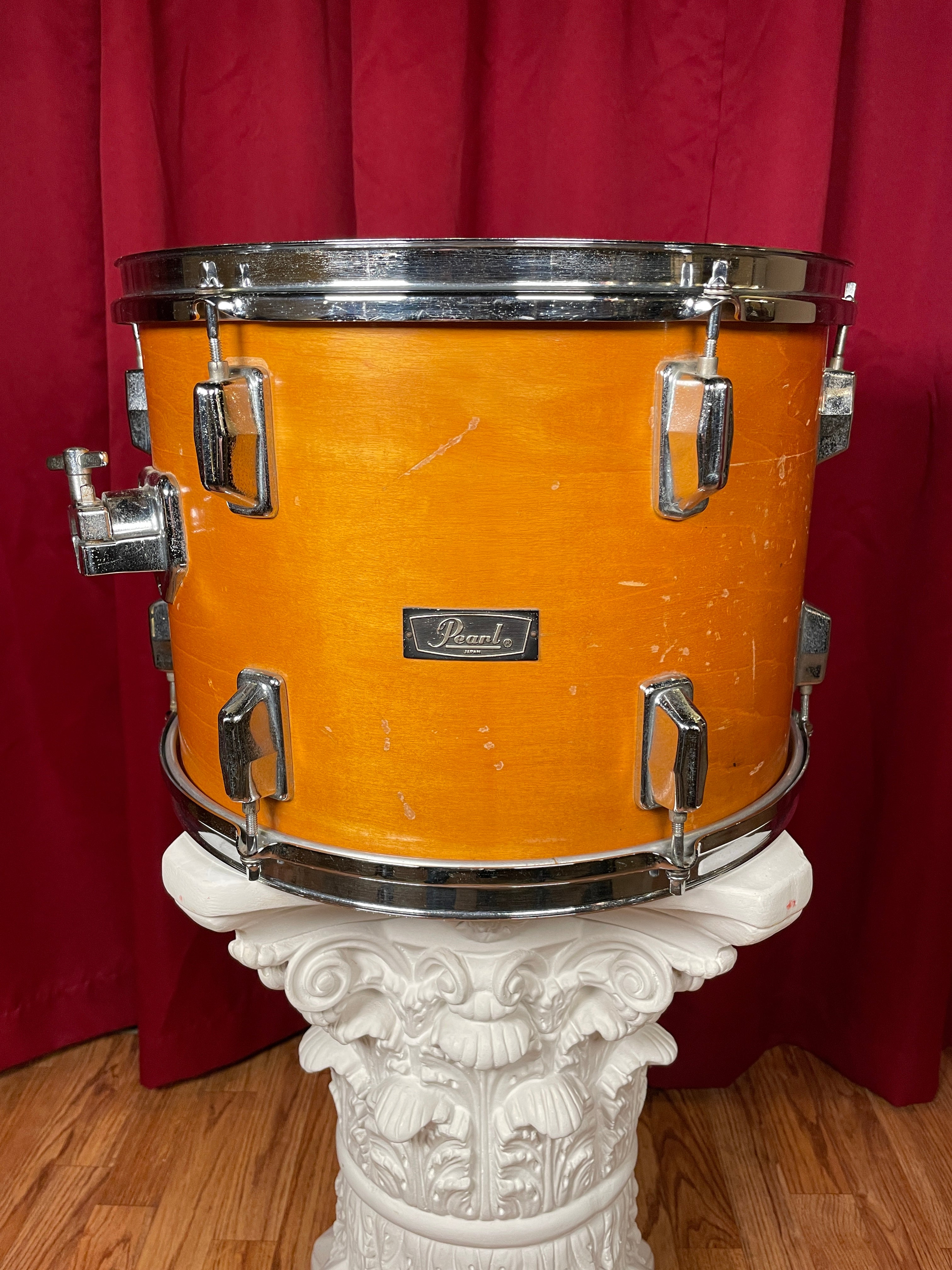 1970s Pearl 10x14 Tom Drum Gold Satin 9 Ply All Wood Shell 14x10 1970s-pearl-10x14-tom-drum-gold-satin-9-ply-all-wood-shell-14x10