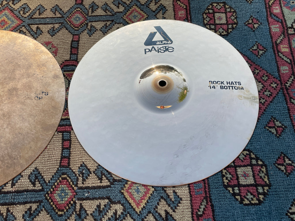 14" Paiste Alpha Rock Hats Hi-Hat Cymbal Pair 962g/1292g – Drugan's ...