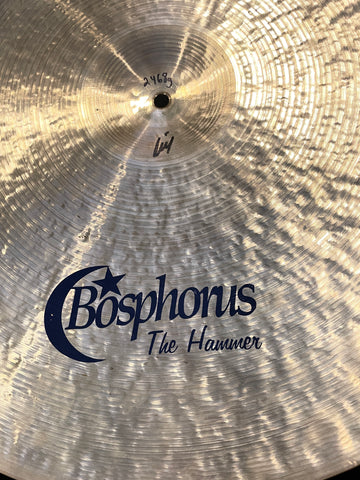 22" Bosphorus The Hammer Jeff Hamilton Ride Cymbal 2468g *Video Demo ...