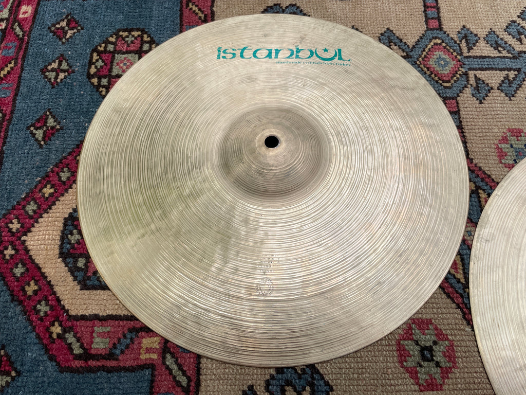14" Istanbul Pre-Split Green Label Hi-Hat Cymbal Pair 1002g/1044g ...
