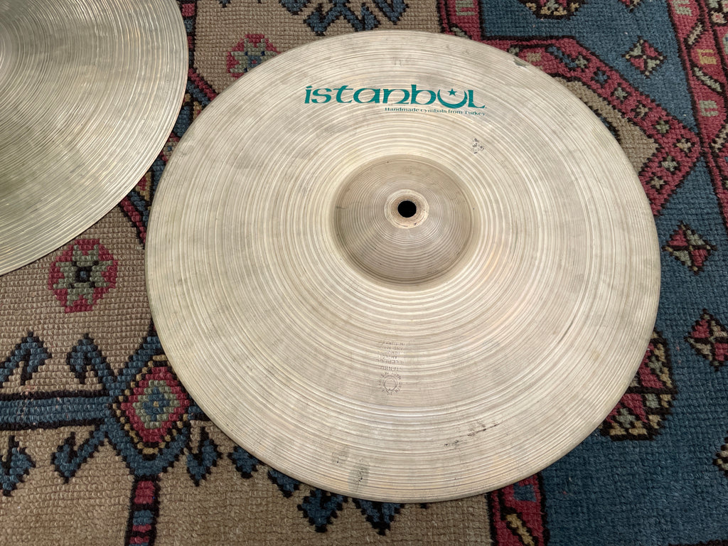 14" Istanbul Pre-Split Green Label Hi-Hat Cymbal Pair 1002g/1044g ...