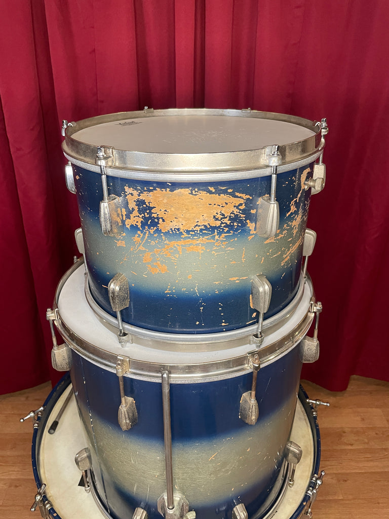Vintage Slingerland Radio King Drum Set Blue/Silver Duco 24/13/16 ...