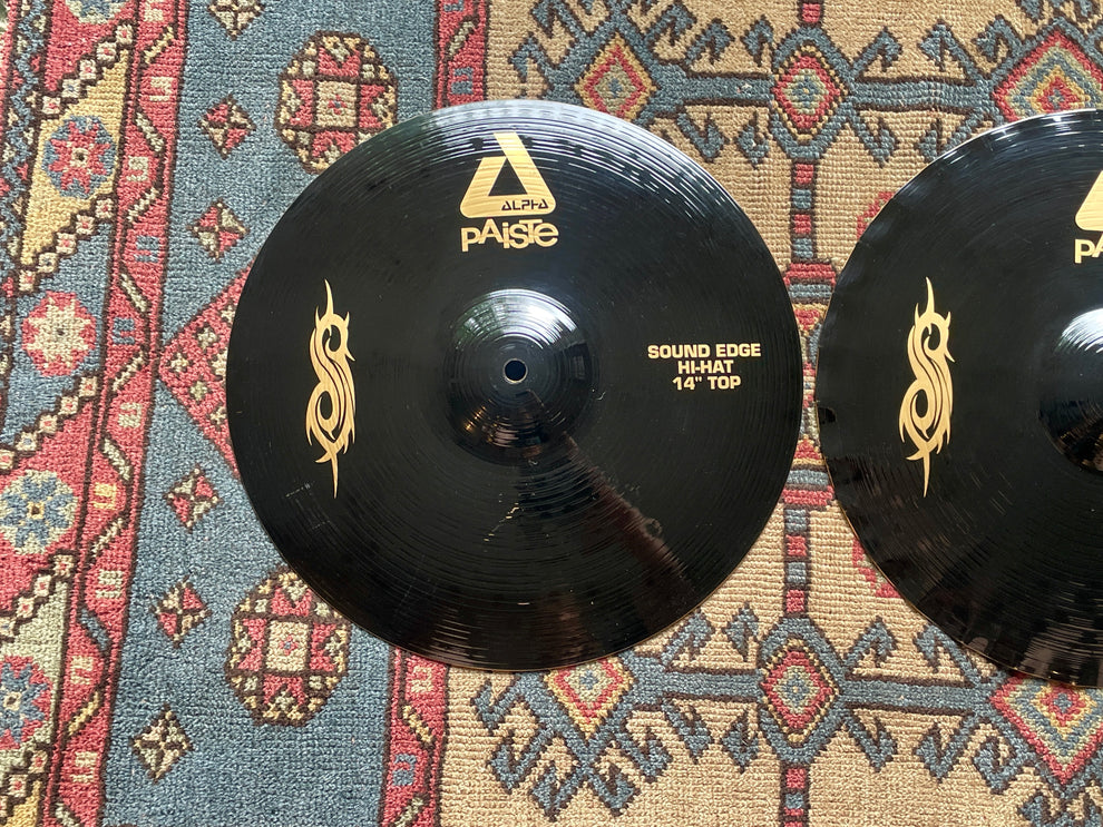 14" Paiste Black Alpha Slipknot Edition Sound Edge Hi-Hat Cymbal Pair ...