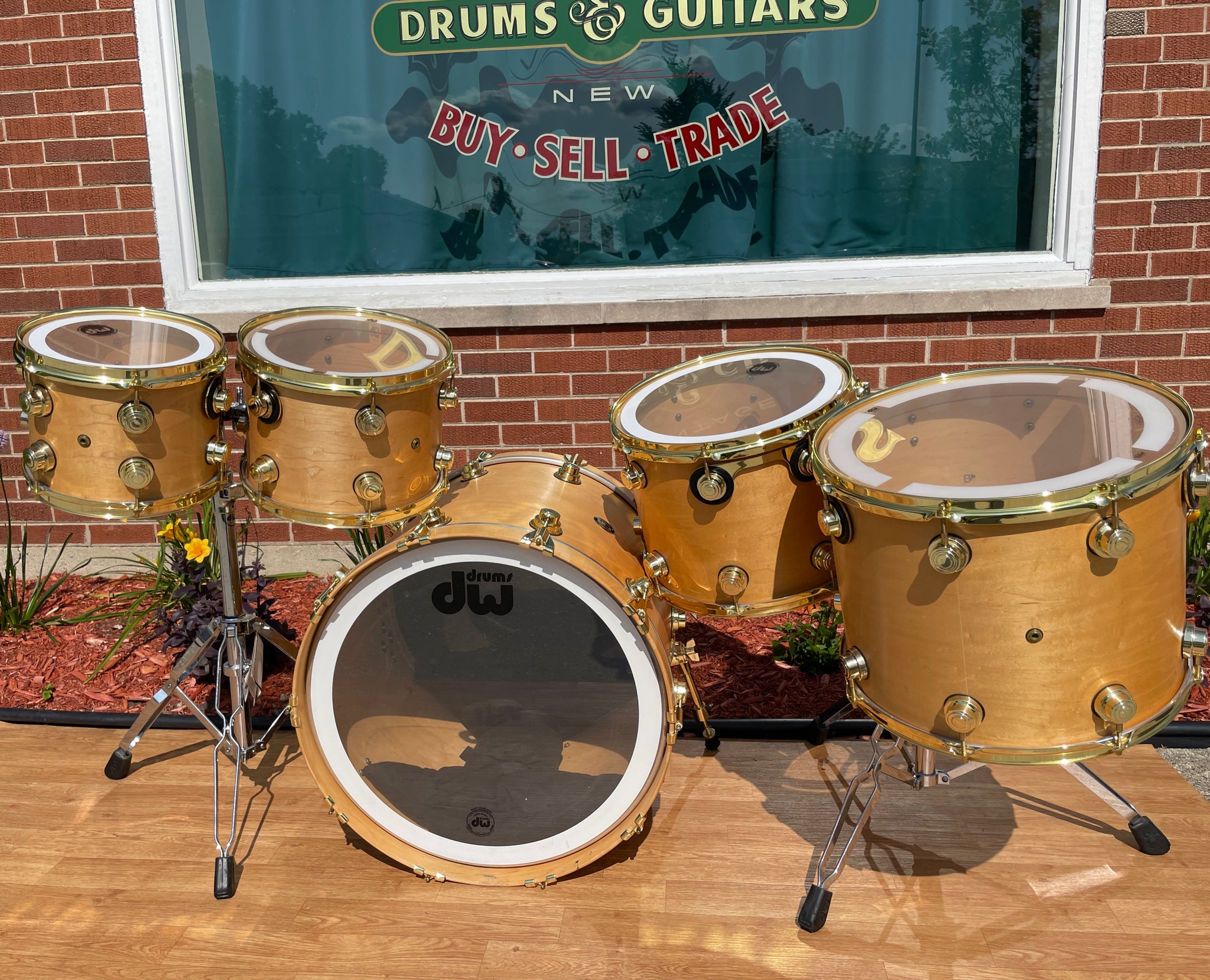 DW Collector's Series Drum Set Gold Hardware Drum Workshop 22/10/12/14 ...