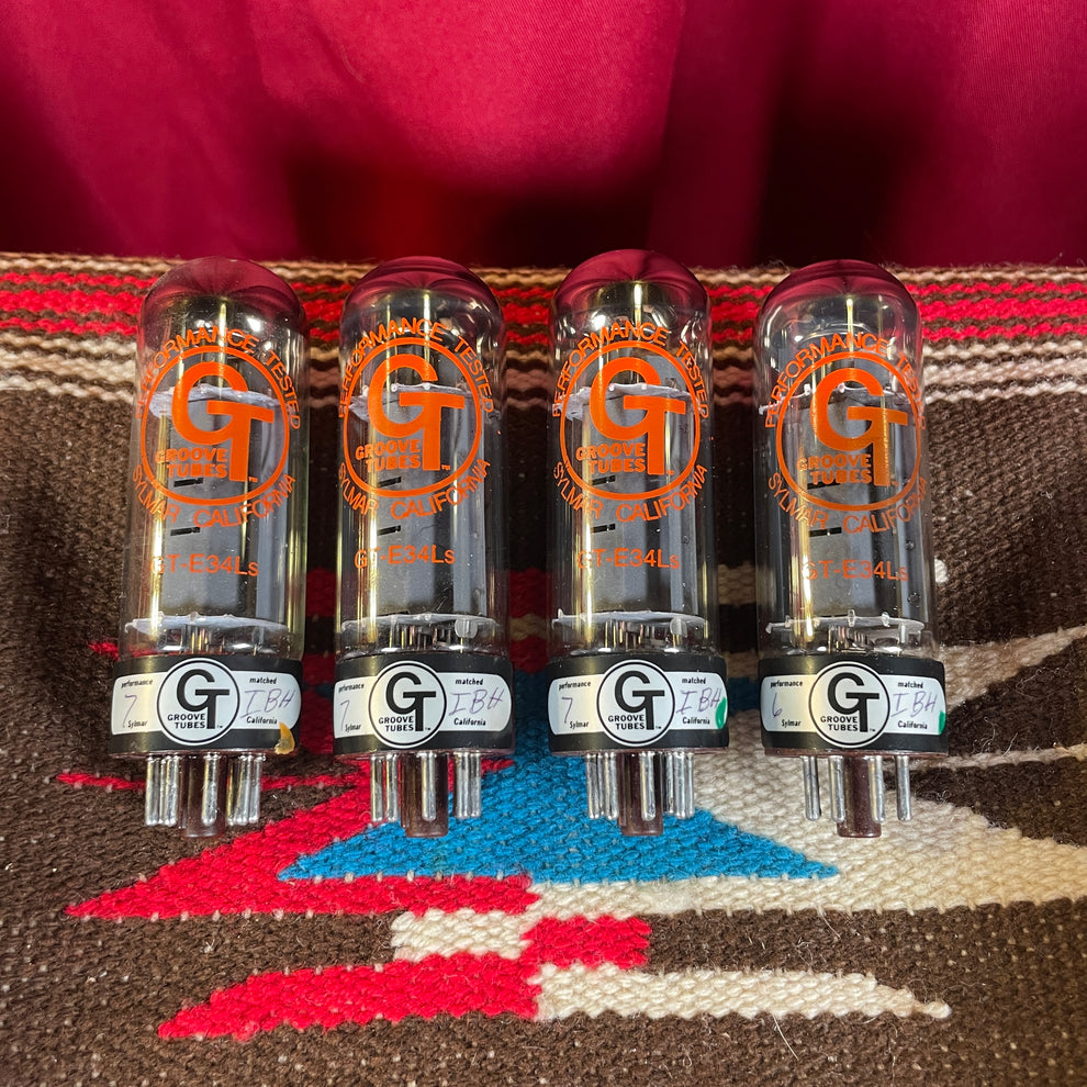 Groove Tubes E34LS Amplifier Power Tubes EL34 Quad Set of 4 – Drugan's ...