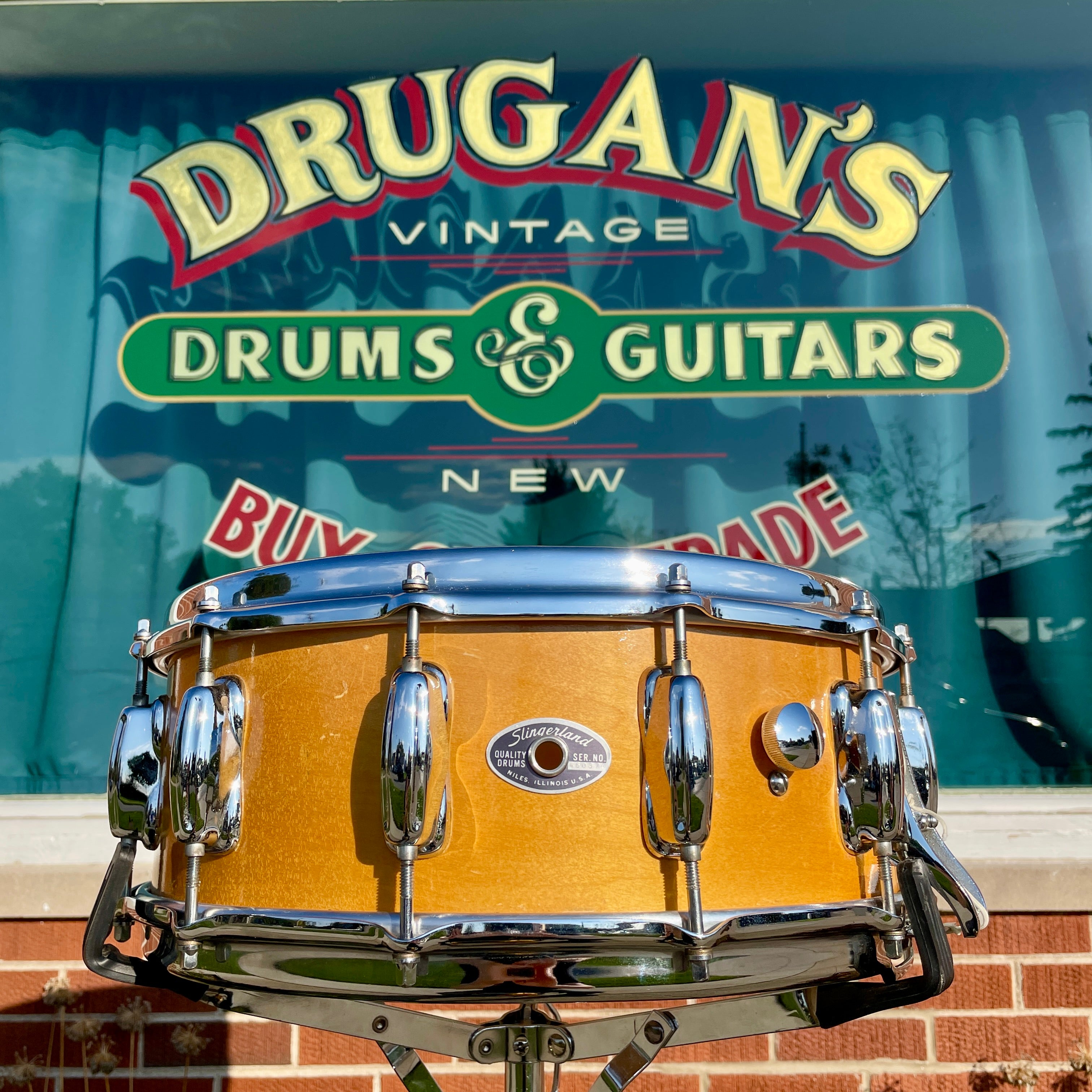 1970s Slingerland 5x14 Spitfire No. 201 Snare Drum Natural TDR – Drugan ...