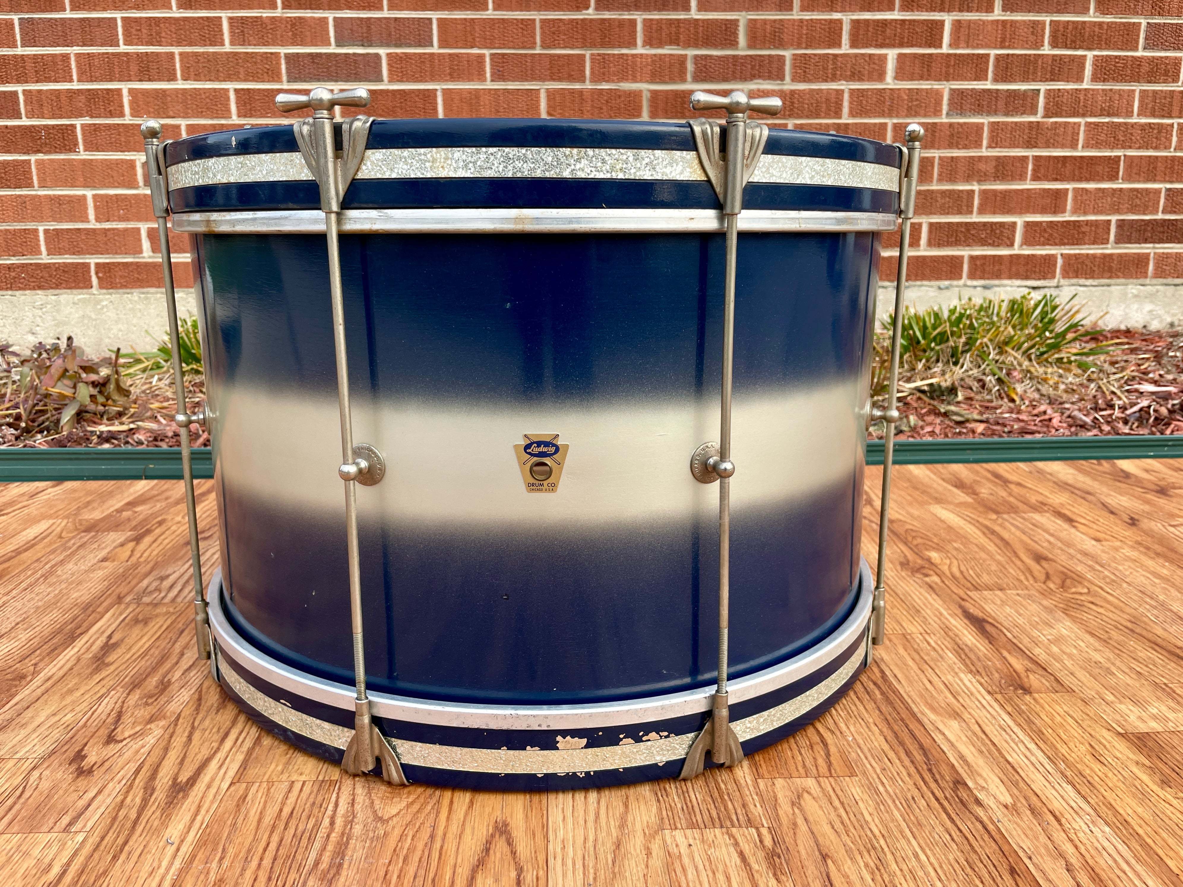 1958-60 Ludwig Trans Badge 12x20 Bass Drum Blue/Silver Duco – Drugan's ...