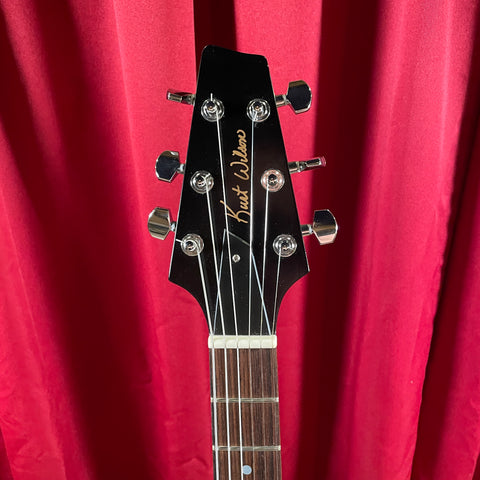 Kurt Wilson Semi Hollow Arrowhead Flat Black Guitar – Drugan's Drums ...