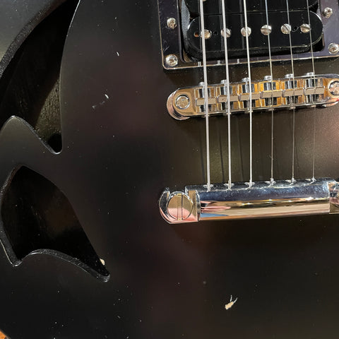 Kurt Wilson Semi Hollow Arrowhead Flat Black Guitar – Drugan's Drums ...