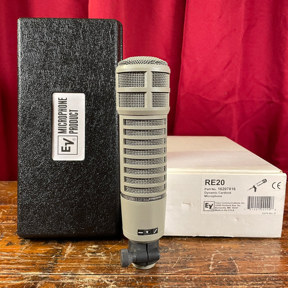 Electro-Voice RE20 Broadcasting Vocal Microphone EV w/ Box – Drugan's ...