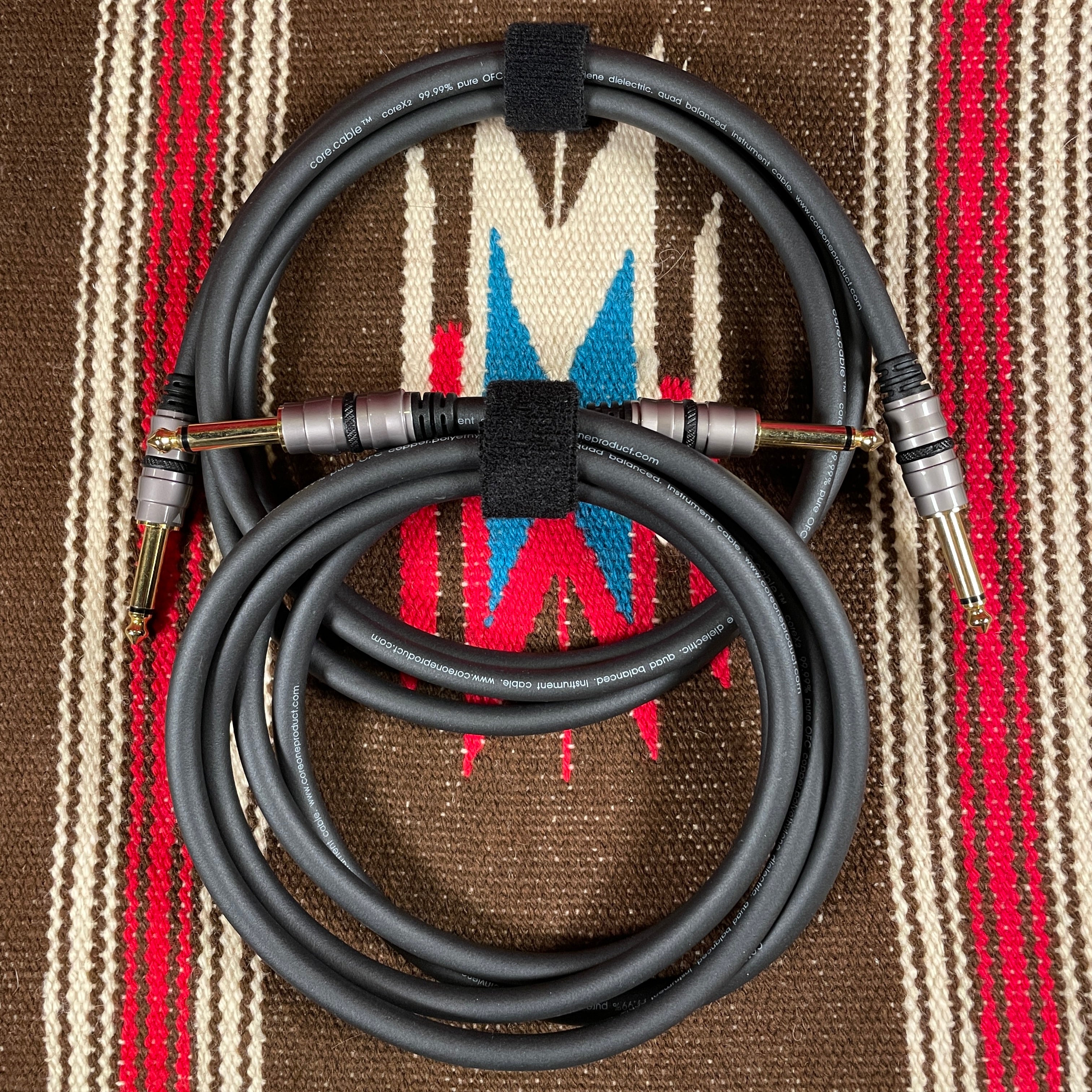 CoreX2 1/4" Instrument Cable 6 Foot Straight to Straight - Pair ...
