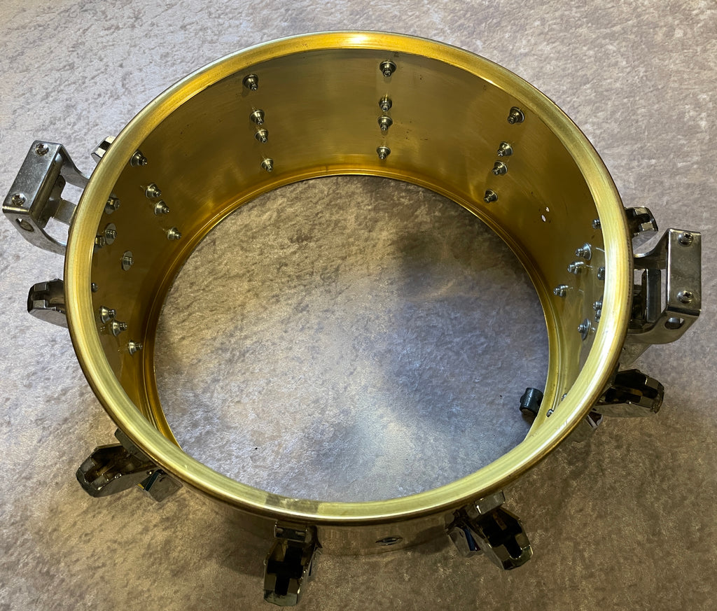 Pearl 6.5x14 Brass Shell Snare Drum Super Gripper System B-714DX GLX S ...