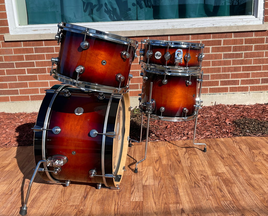 DW Design Series Frequent Flyer 4pc Shell Pack in Tobacco Burst 20/12 ...