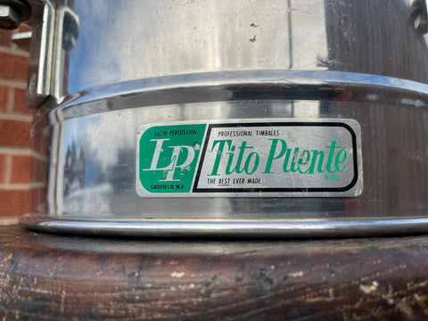 1970s LP Tito Puente 9-1/4" & 10-1/4" Timbalitos w/ Stand Green Label ...