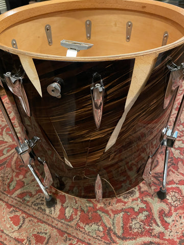 1960s Premier 16x16 Tom Drum Mahogany Duroplastic Root Beer Swirl Ring ...
