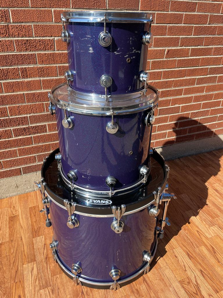 DW Drum Set Blue/Purple Sparkle Drum Workshop Pre-Collector's Series 2 ...