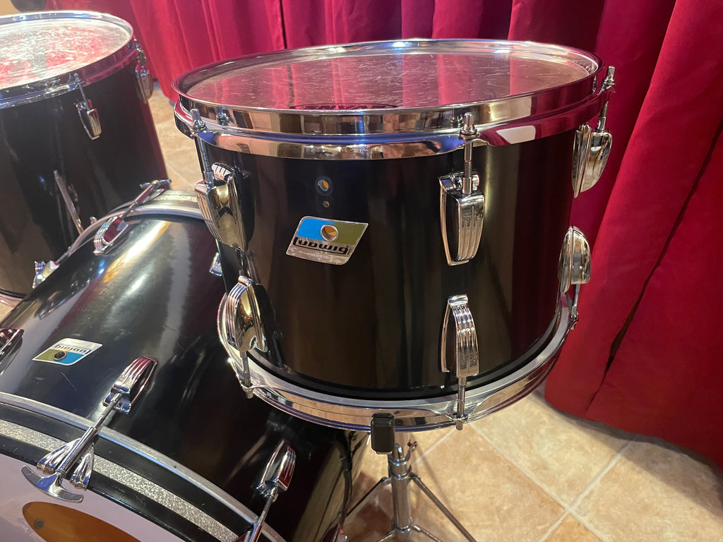 1970s Ludwig Super Classic Drum Set Black Cortex 22/13/16 – Drugan's ...