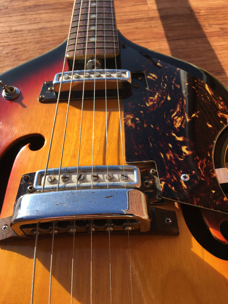 1970s Teisco Encore Violin Electric Guitar Sunburst - Norma, Greco, Ka ...