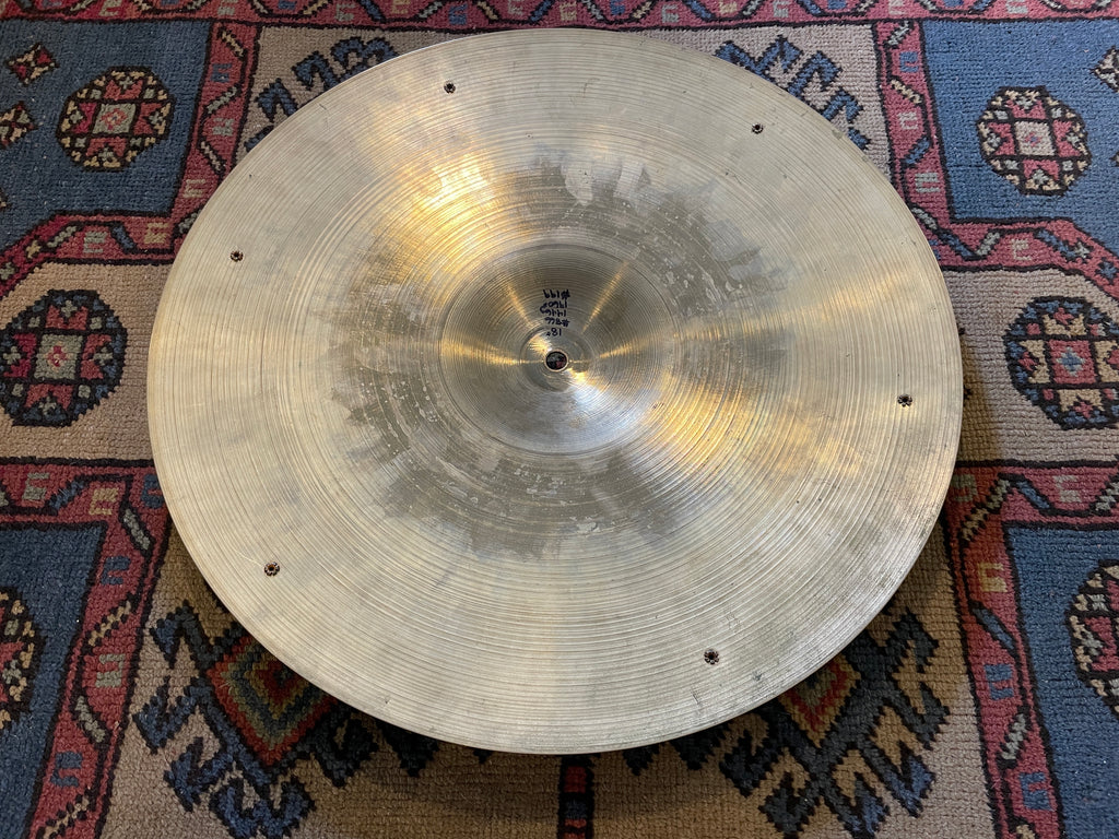 18" Zildjian A 1960s Sizzle Crash Ride Cymbal w/ 6 Rivets 1446g #866 ...