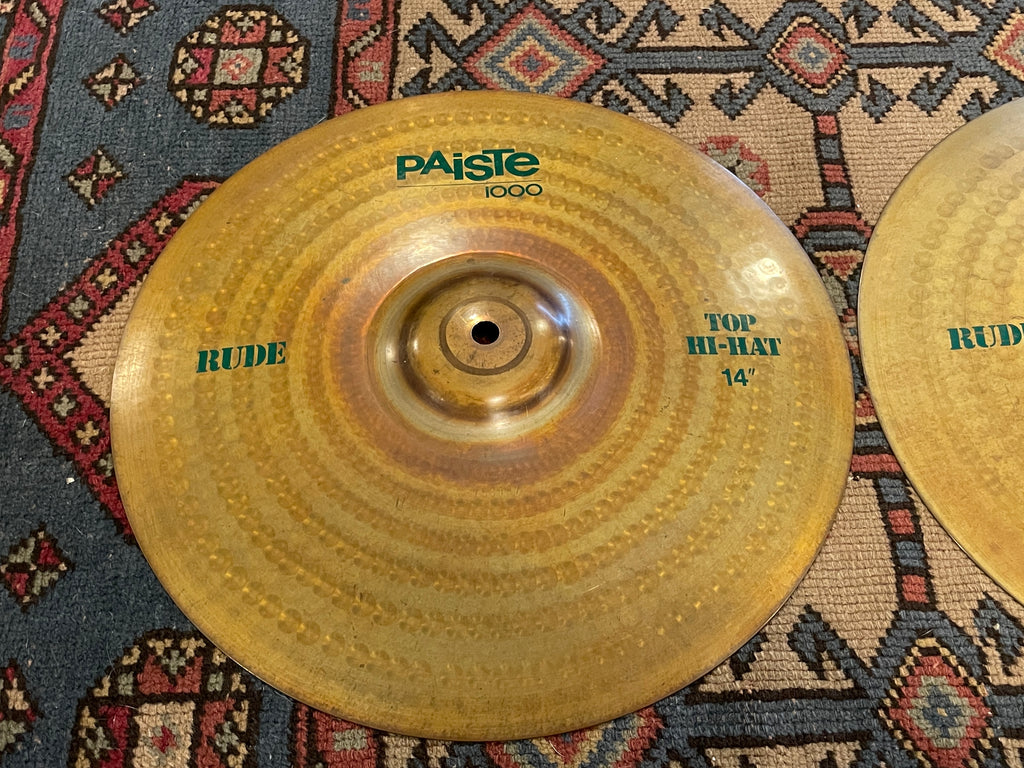 14" Paiste 1000 Rude Hi-Hat Cymbal Pair 804g/1090g – Drugan's Drums & Guitars