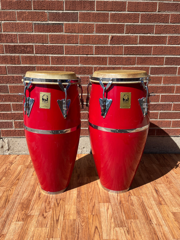 Toca Fiberglass Conga Pair 10" & 11" Red – Drugan's Drums & Guitars
