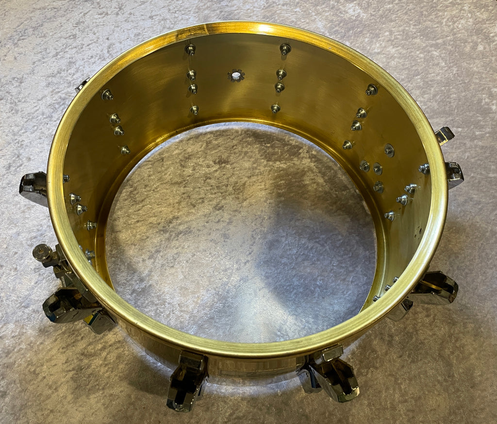 Pearl 6.5x14 Brass Shell Snare Drum Super Gripper System B-714DX GLX S ...