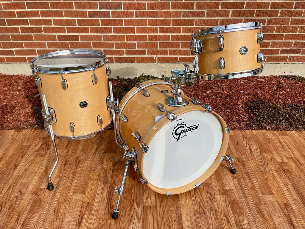 Gretsch Renown Series Bop Drum Set Gloss Natural 18/12/14 – Drugan's Drums & Guitars