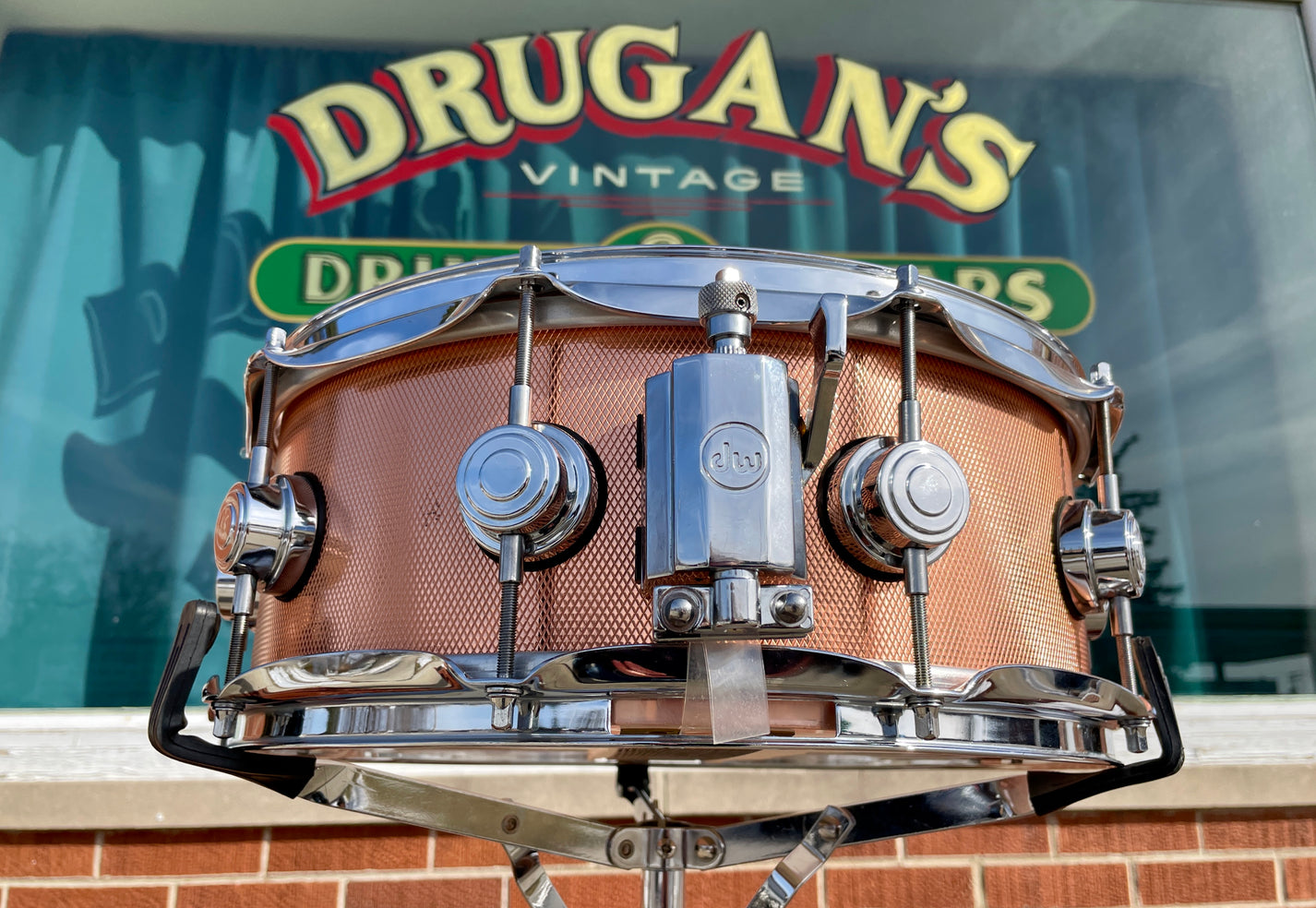 DW 5.5x14 Collector's Series Knurled Copper Shell Snare Drum Drum Work ...