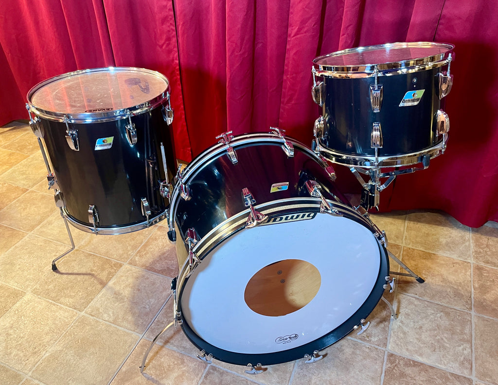 1970s Ludwig Super Classic Drum Set Black Cortex 22/13/16 – Drugan's ...