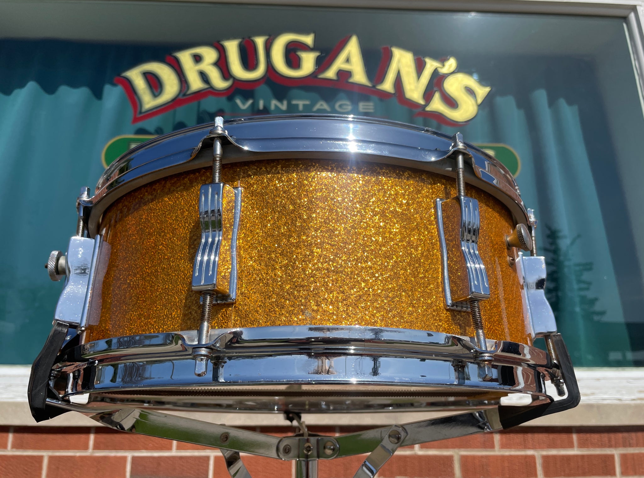 1959 Ludwig Transition Badge Buddy Rich Super Classic Snare Drum Gold ...