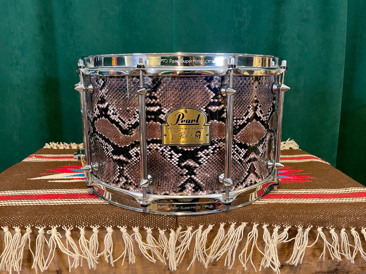 Pearl Vinnie Paul Signature Model 8x14 VP1480 Snare Drum Snakeskin ...