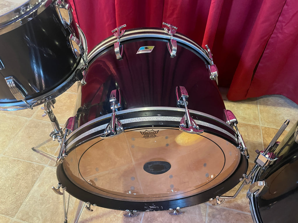 1970s Ludwig Super Classic Drum Set Black Cortex 22/13/16 – Drugan's ...