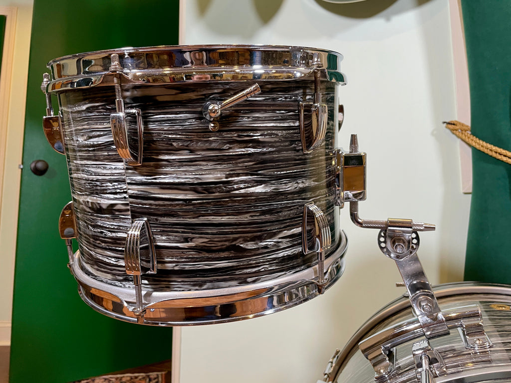 1966 Ludwig Down Beat Drum Set Oyster Black Pearl 20/12/14 Ringo Starr ...