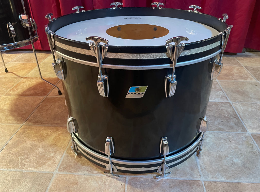 1970s Ludwig Super Classic Drum Set Black Cortex 22/13/16 – Drugan's ...