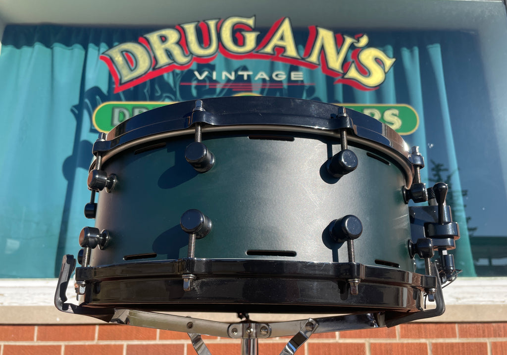 Trick 5x14 RPM Vented Aluminum Snare Drum Green & Black w/ GS007 Throw ...