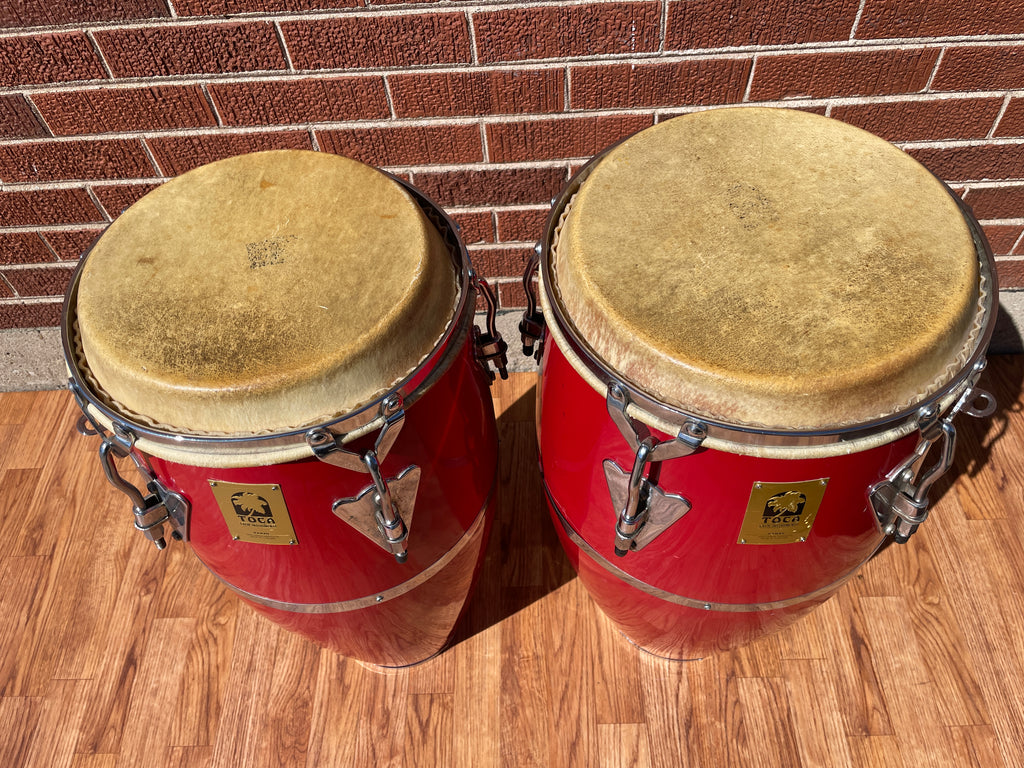 Toca Fiberglass Conga Pair 10" & 11" Red – Drugan's Drums & Guitars