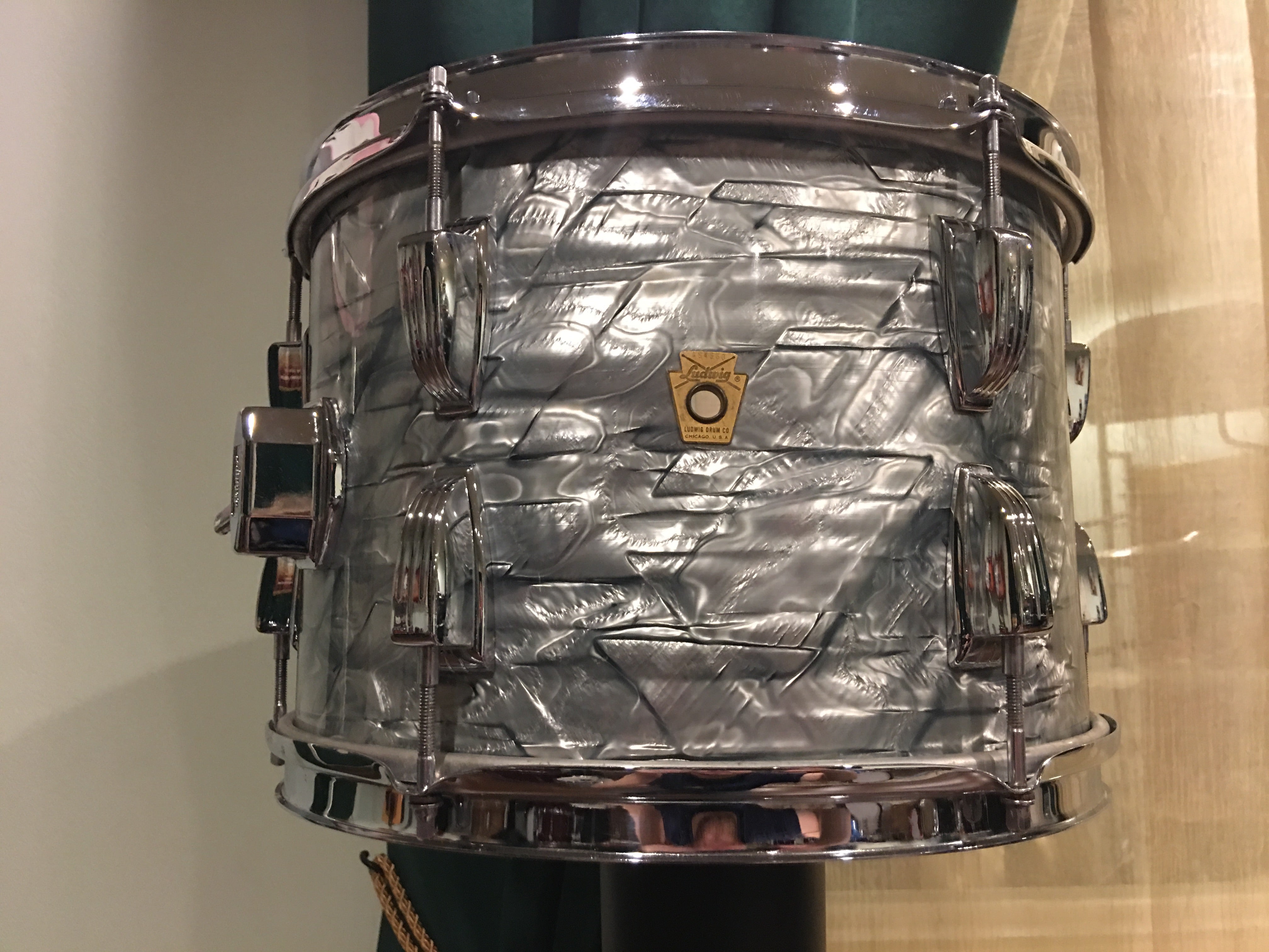Vintage 1960s Ludwig Sky Blue Pearl 9x13 Keystone Super Classic Tom Dr ...